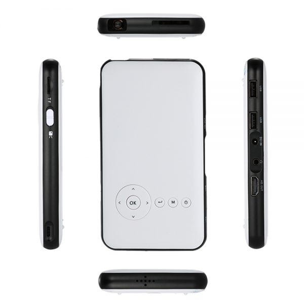 Portable Mini DLP Projector WIFI Smart LED Projectors Wireless HDMI ...